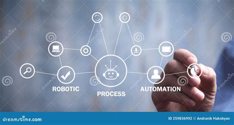 Rpa Robotic Process Automation Business Stock Illustration