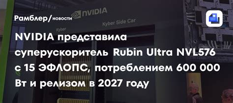Nvidia представила суперускоритель Rubin Ultra Nvl576 с 15 ЭФЛОПС