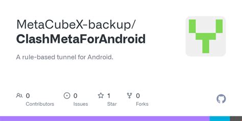 Releases MetaCubeX Backup ClashMetaForAndroid GitHub