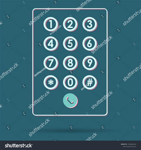 Vector Phone Number Keypad Design Consists Stock Vector Royalty Free
