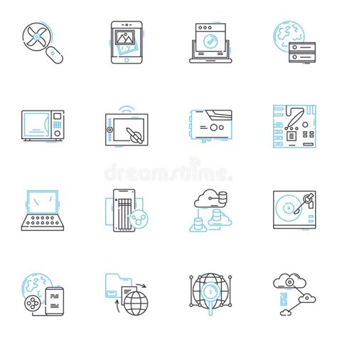 Resource Pooling Linear Icons Set Collaboration Aggregation Optimization Consolidation