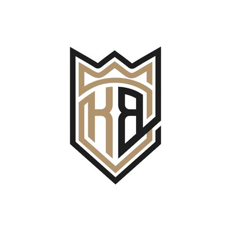 Kb 모노그램 문자 로고 프리미엄 벡터