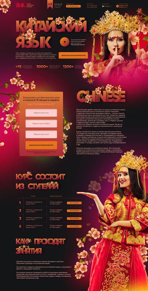 Языковая школа. Китайский язык онлайн. on Behance