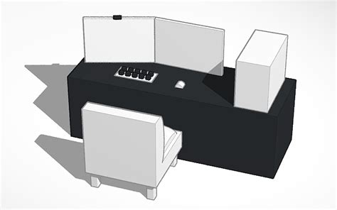 3d Design 2 Screen Gaming Setup Tinkercad