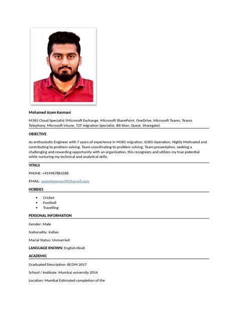 Azam Kasmani Resume Pdf Share Point Computer Science