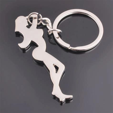 Sexy Women Keychain Metal Beauty Lady Key Ring Pendant Chain Hand Bag Accessories Old Fashion