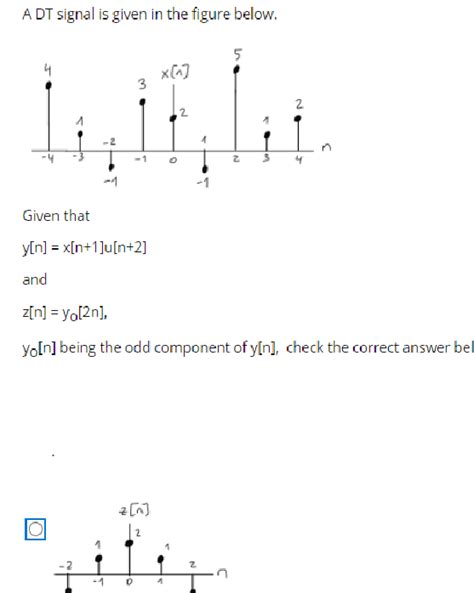 solved a dt signal is given in the figure below 5 4 네 x[ 3
