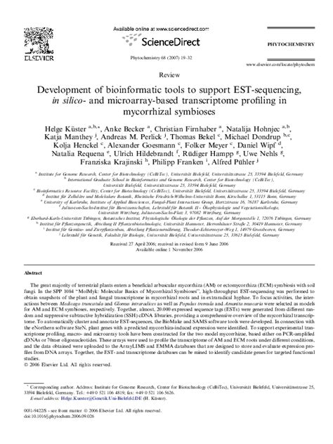 pdf development of bioinformatic tools to support est sequencing in