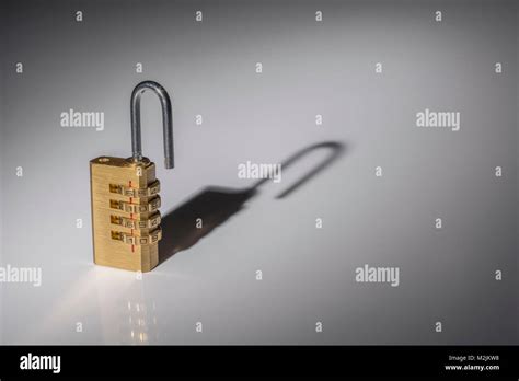 Small Combination Padlock On Plain Background Visual Metaphor For Concept Of Data Security