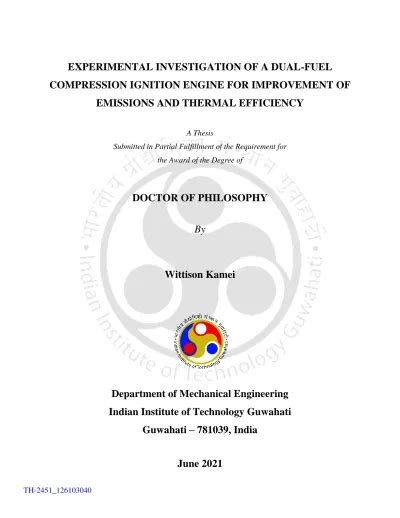 Pdf Investigation Of Dual Fuel Compression Ignition Engine For Ernet