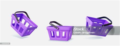 3d 현실적인 쇼핑 카트 세트 3차원 형태에 대한 스톡 벡터 아트 및 기타 이미지 3차원 형태 가방 개체 그룹 Istock
