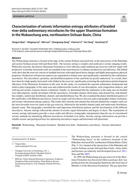 Characterization Of Seismic Information Entropy Attributes Of Braided River Delta Sedimentary