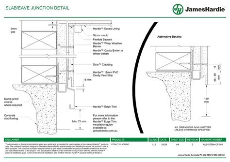 Aus Stria Cf 001 Slab Eave Junction Detail