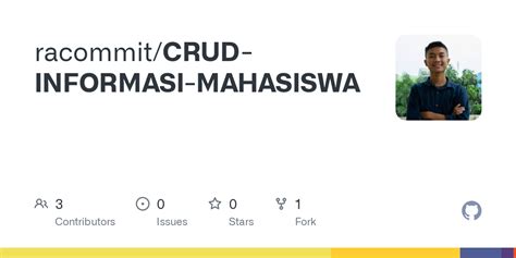 Github Racommitcrud Informasi Mahasiswa