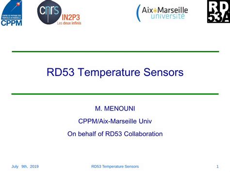 Pdf Rd53 Temperature Sensors Global Calibration With The Ntc The