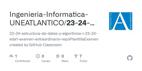 GitHub Ingenieria Informatica UNEATLANTICO Estructura De Datos Y Algoritmos I Eda