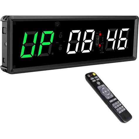 btbsign home gym timer 1 5 inch green small led interval count down up