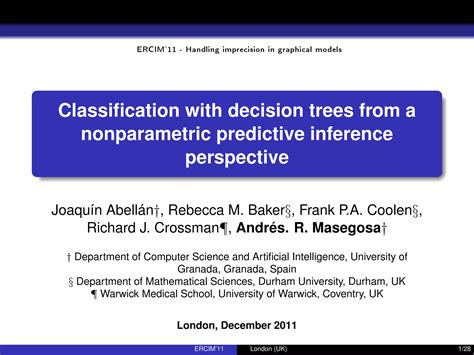 lassification with decision trees from a nonparametric predictive
