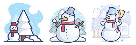 산타 모자를 쓴 눈사람 크리스마스 테마에 대한 윤곽 선명 아이콘 0명에 대한 스톡 벡터 아트 및 기타 이미지 0명 12월 겨울 Istock