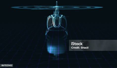 헬기의 홀로그램 프레임 워크입니다 3 차원 일러스트 레이 션 헬리콥터에 대한 스톡 벡터 아트 및 기타 이미지 헬리콥터 테크놀로지 3차원 형태 Istock