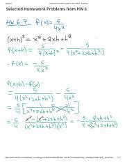 MA Spring Selected Homework Problems From HW Pdf