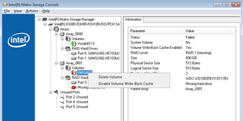 hard drive reading a single disk from raid1 set intel matrix