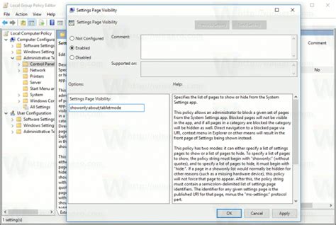 How To Hide Settings Pages In Windows