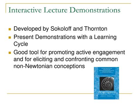Ppt Implementing Interactive Lecture Demonstrations With A Classroom