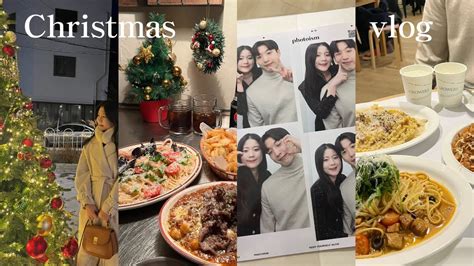 Vlog 얼마만에 화이트 크리스마스야 ️🎄☃️🎅 크리스마스주간 연말파티장소 데이트브이로그 명동신세계백화점 명동데이트 Youtube