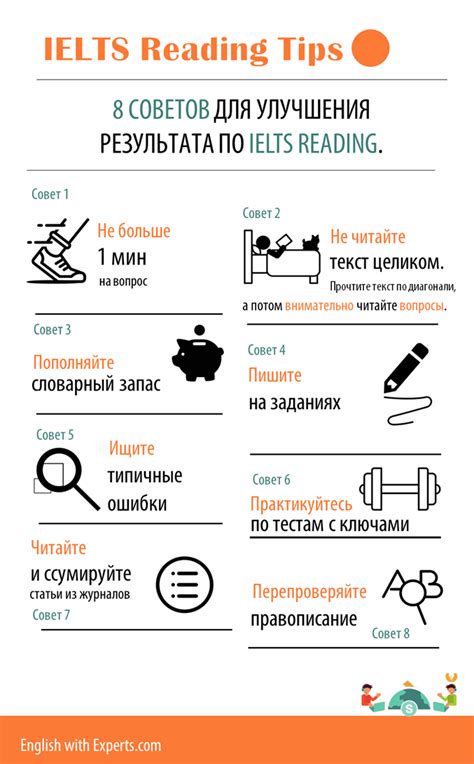 Ielts Reading как улучшить балл инфографика English With Experts