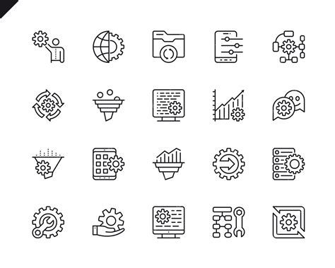 Premium Vector Simple Set Of Data Processing Related Vector Line Icons