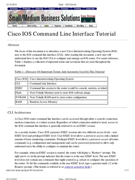 Ios Tutorial Pdf Command Line Interface Booting