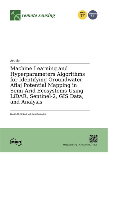 Remote Sensing Groundwater 5 7 Machine Learning And Hyperparameters