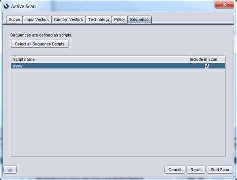 Zap Sequence Scanner