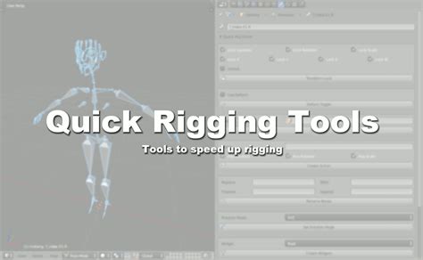 Blender Addon List: Addon: Quick Rigging Tools | Blender tutorial ...