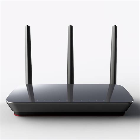 Premium Ai Image A Black Router With Three Antennas