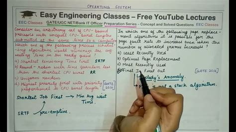 P8 Operating System Practice Questions Gate Net Psu Exam Semester Exam Preparation Youtube