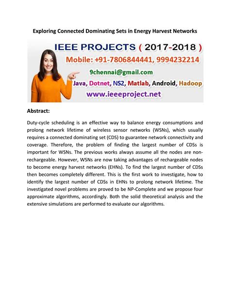 Exploring Connected Dominating Sets In Energy Harvest Networks By