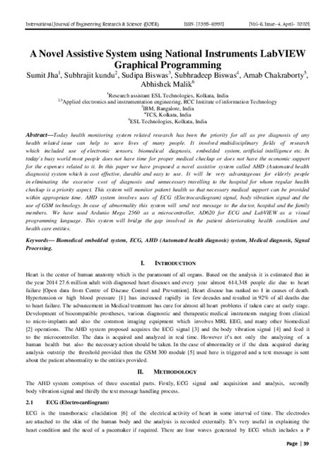 Pdf A Novel Assistive System Using National Instruments Labview