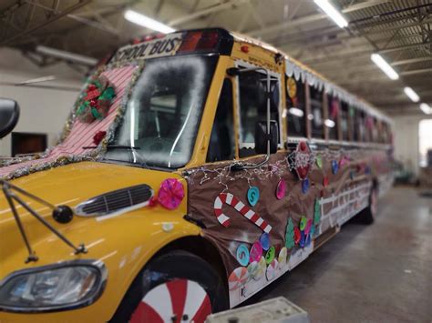Holiday Parade School Bus