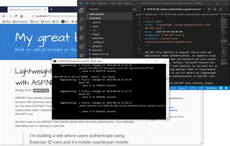 getting started with jekyll blog hosted on azure static website