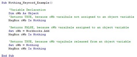 List Of Vba Keywords Explained With Examples Vbaf1com