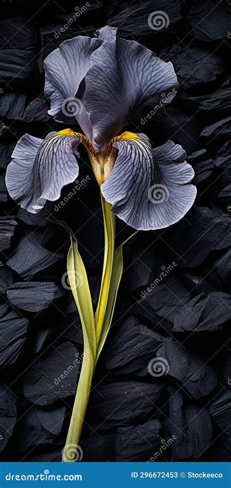 Dark Gray Iris Tabletop Photography With Sustainable Design Stock Illustration Illustration Of