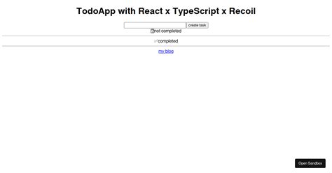 Todoapp With React X Typescript X Recoil Codesandbox