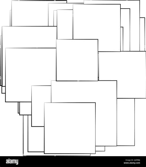 Random Rectangles Structure Vector Composition Pattern Stock Vector