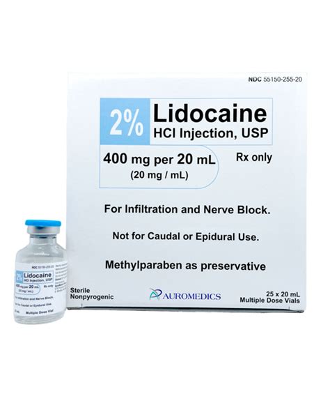 Lidocaine Hcl 2 Injection 20 Ml X 25