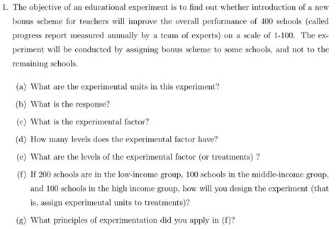 solved the objective of an educational experiment is to find