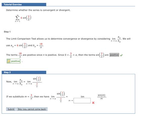 Solved Tutorial Exercise Determine Whether The Series Is