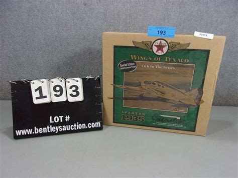 1935 Wings Of Texaco Spartan Exclusive Diecast Bank Bentley