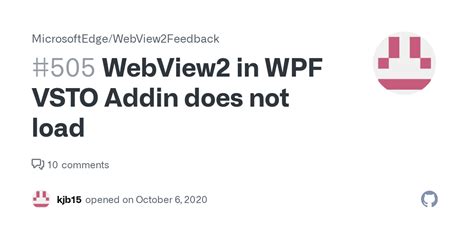 Webview2 In Wpf Vsto Addin Does Not Load · Issue 505 · Microsoftedge